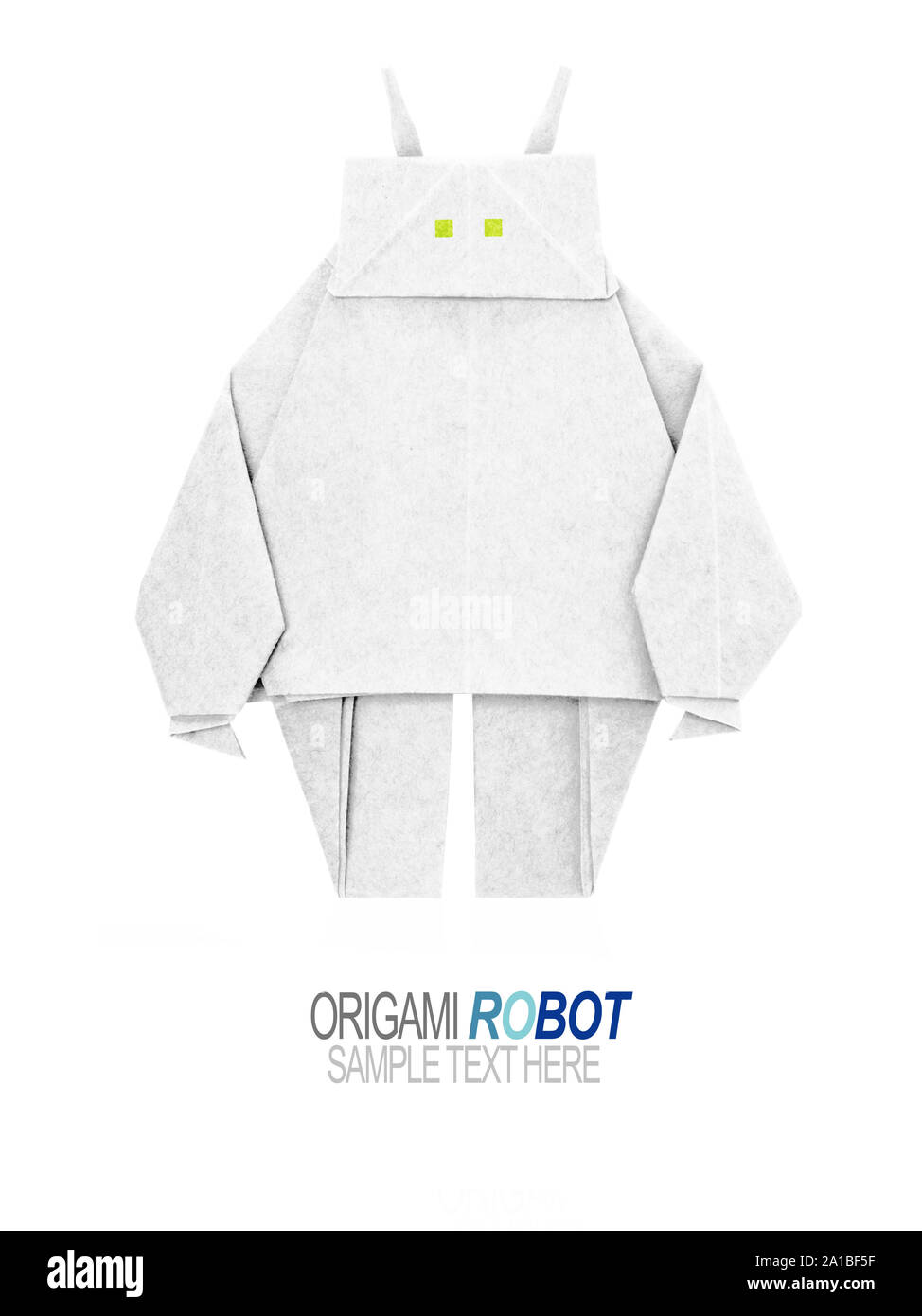 Paper origami robot Stock Photo - Alamy