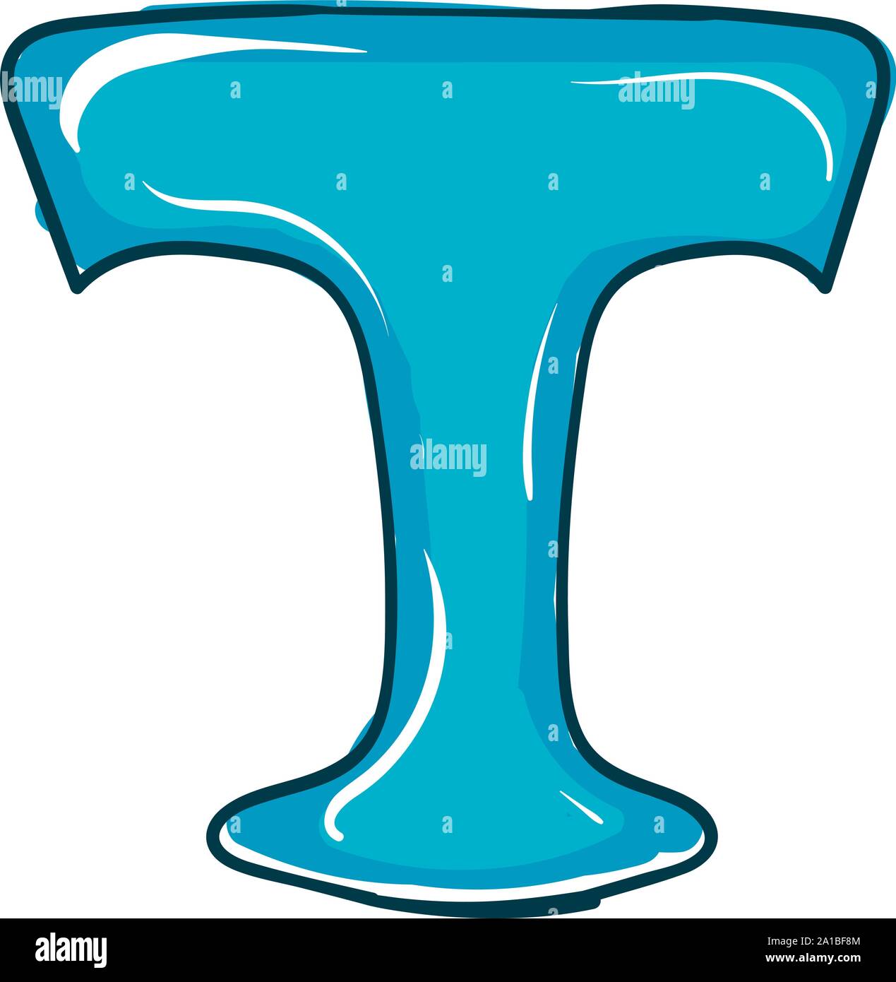 Letter T, illustration, vector on white background Stock Vector Image ...