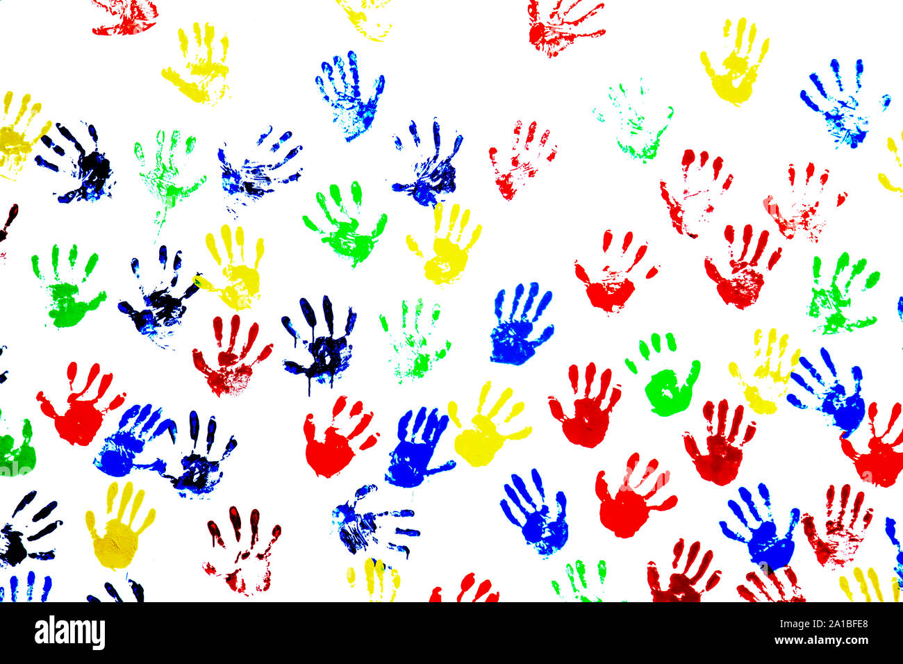 Hand painted prints Stock Photo - Alamy