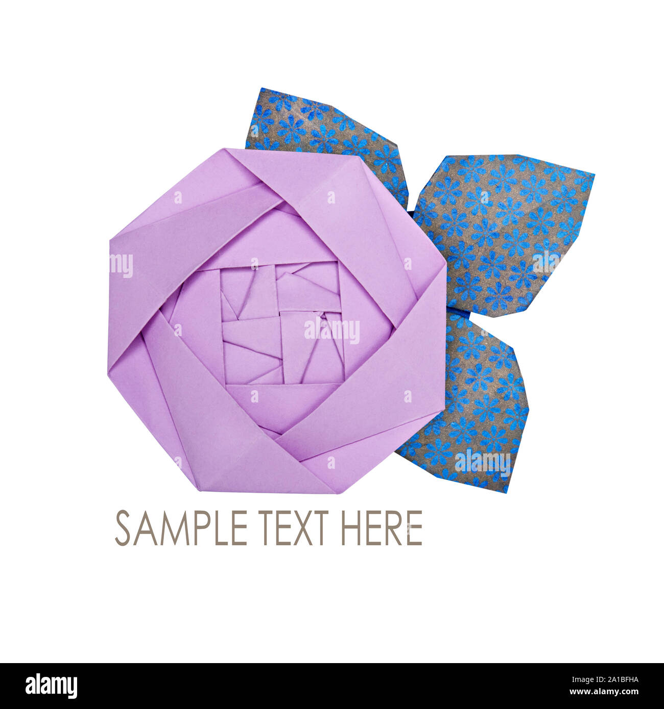 Origami paper yellow rose Stock Photo - Alamy