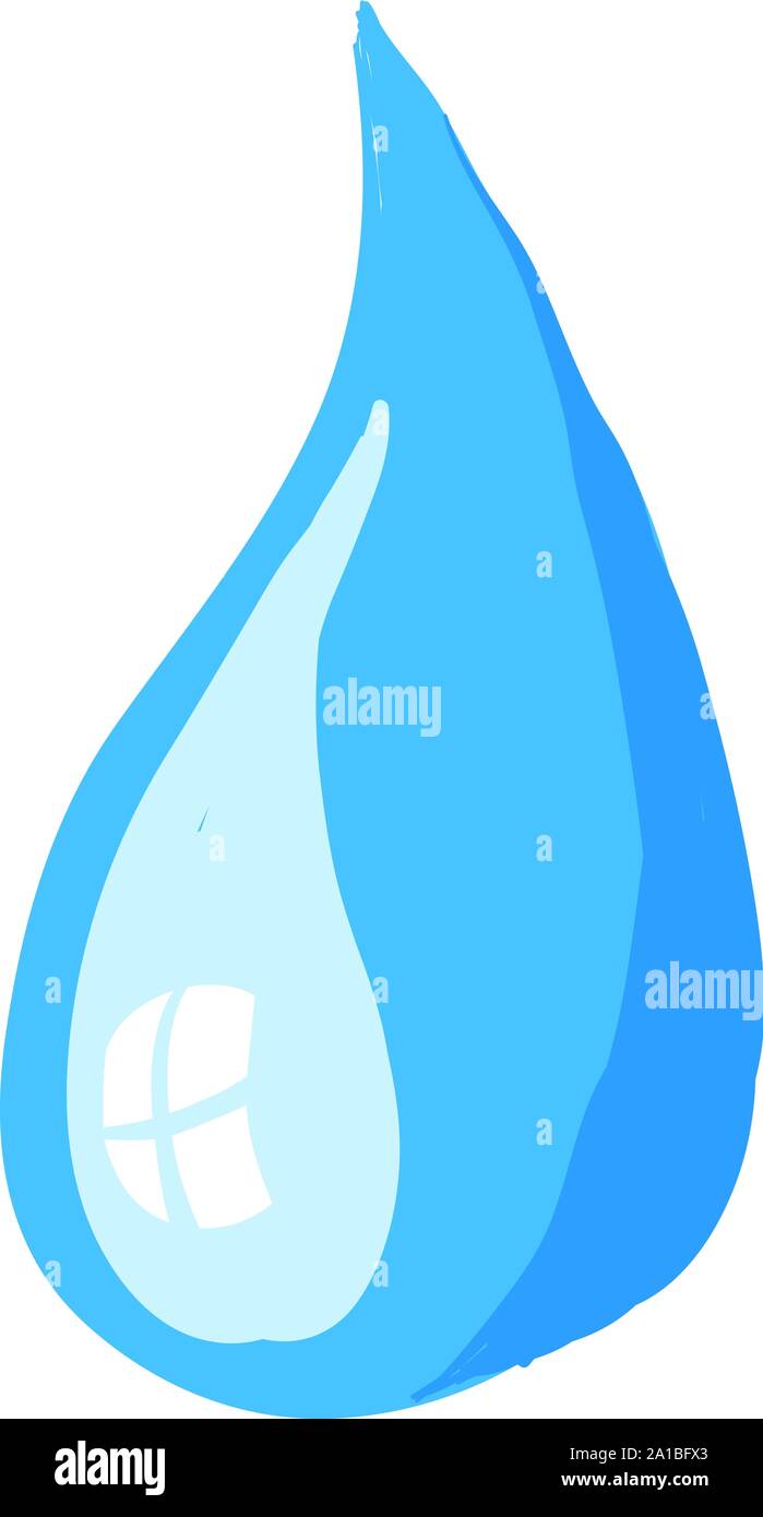 Water drop, illustration, vector on white background Stock Vector Image ...