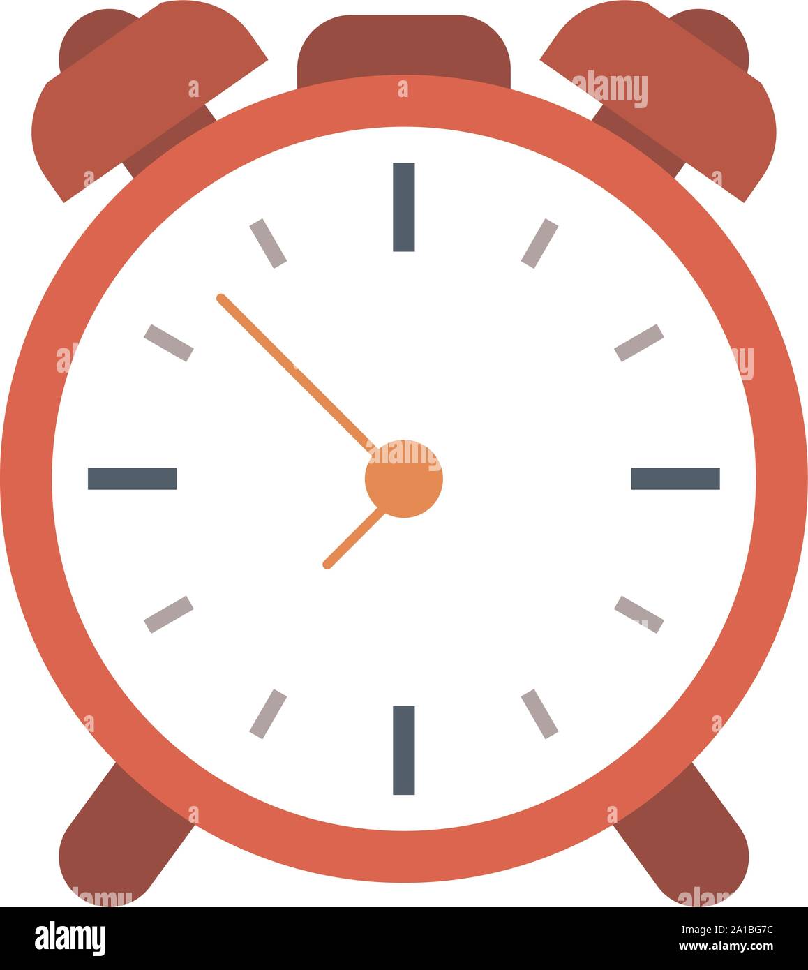 Red clock, illustration, vector on white background Stock Vector Image ...