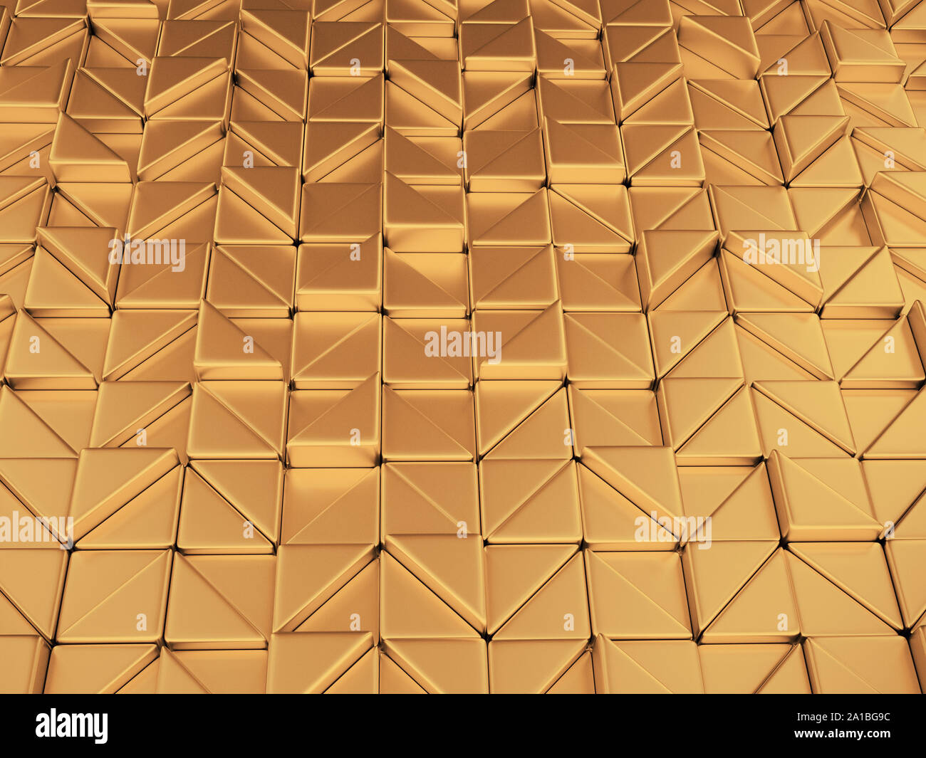 3d illustrtion abstract geometric golden background Stock Photo - Alamy