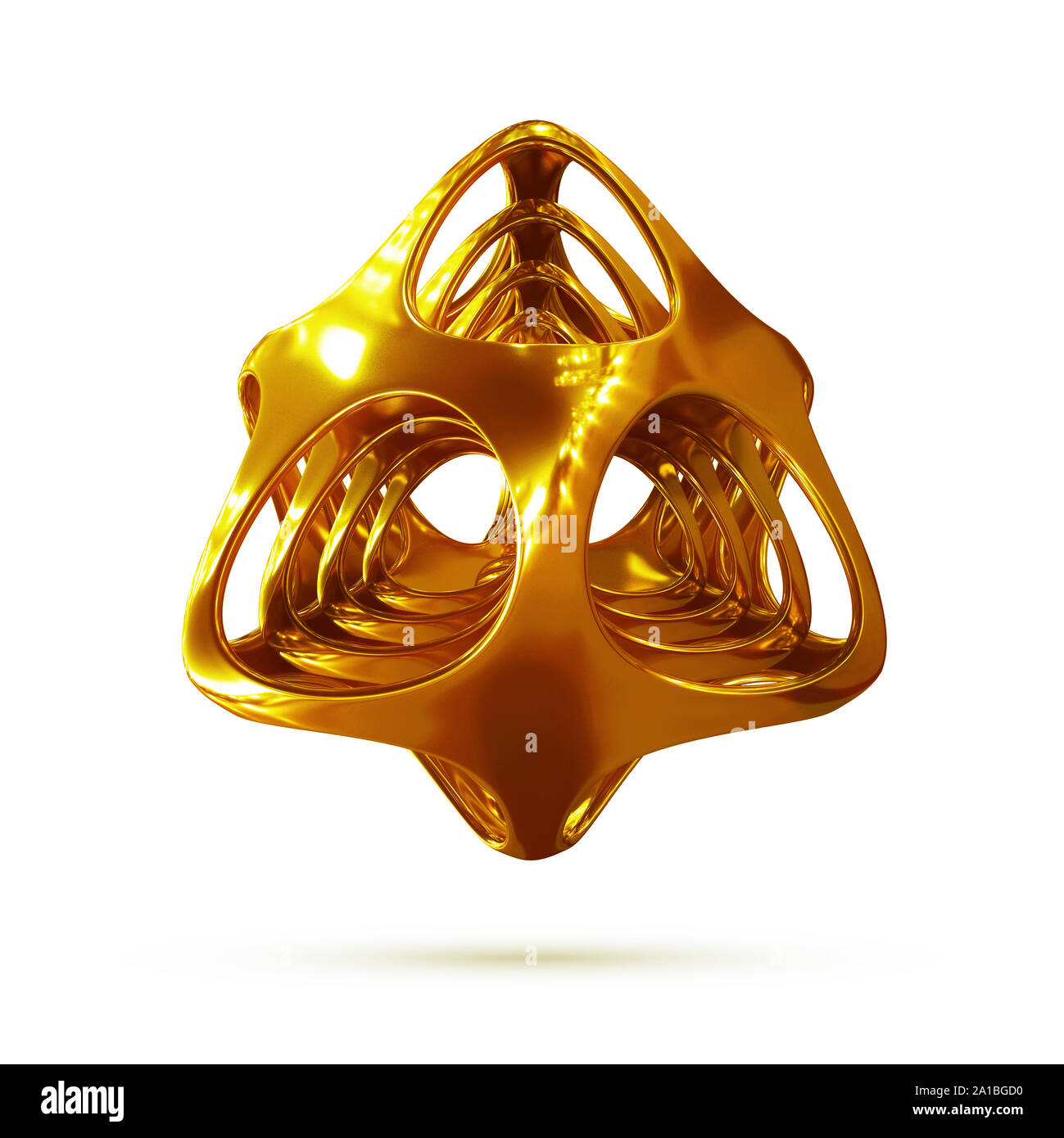 illustration of golden futuristic object Stock Photo - Alamy