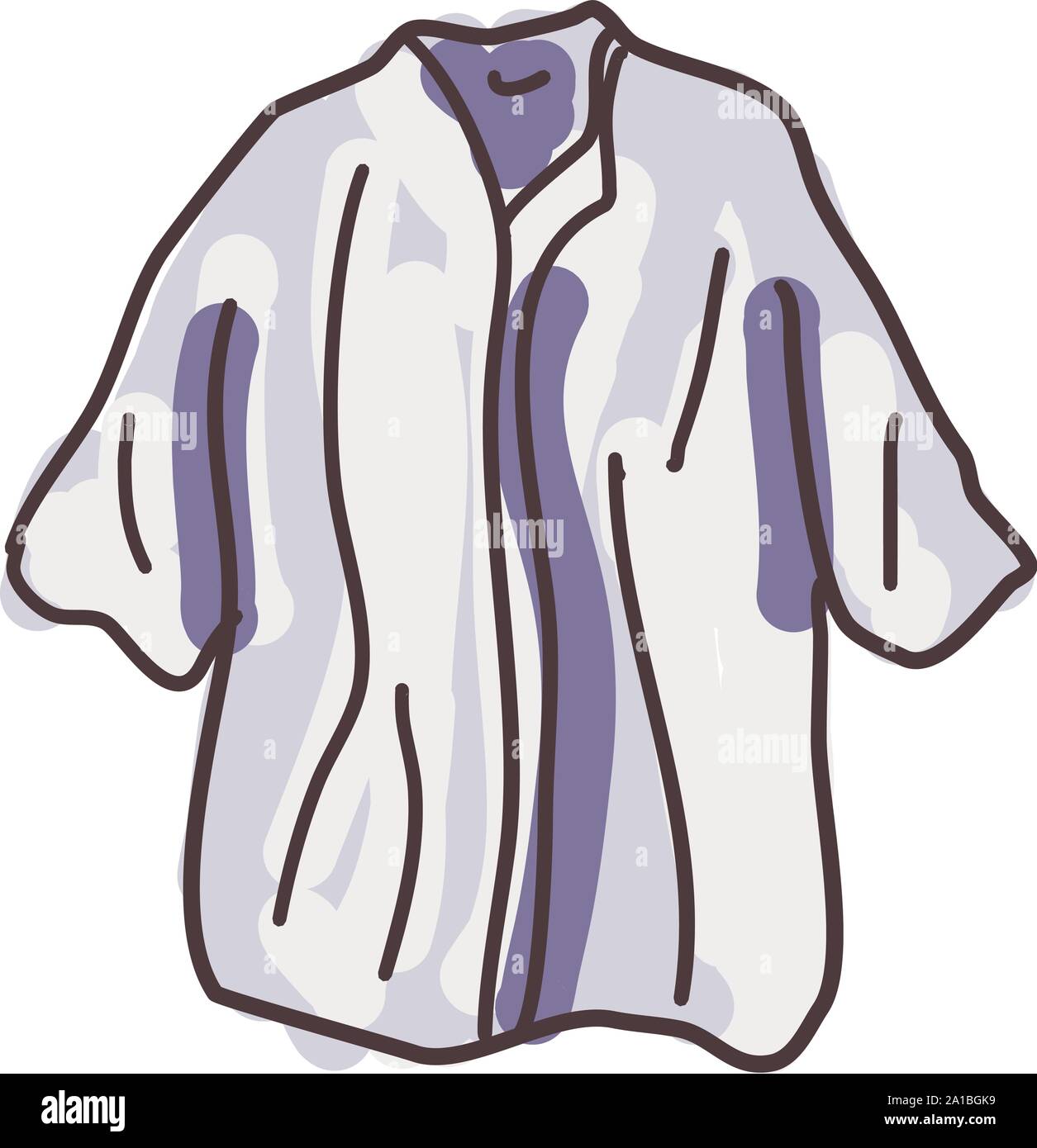Shirt drawing, illustration, vector on white background Stock Vector ...