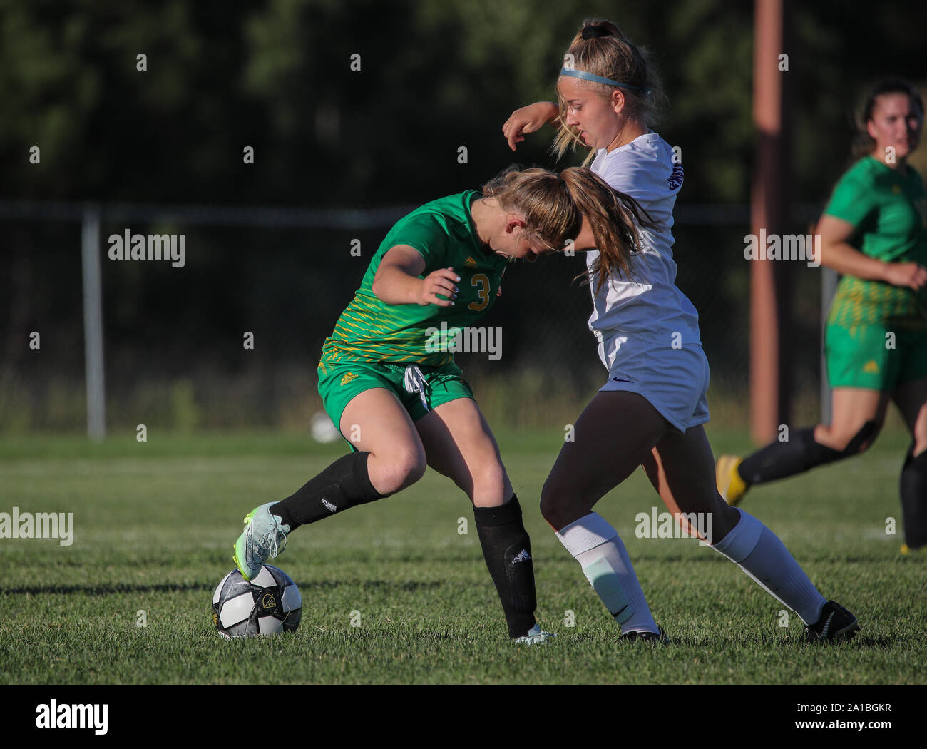 Soccer action with Lewiston vs Lakeland High School in Rathdrum, Idaho ...