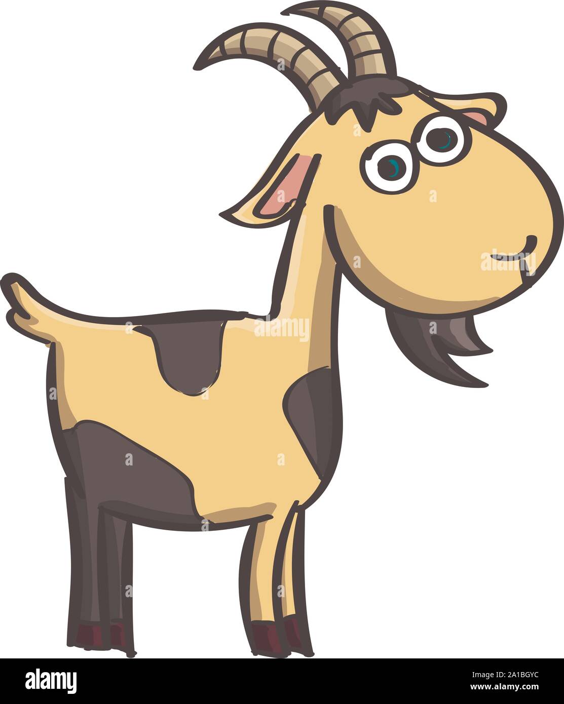 Funny wildlife goat on Stock Vector Images - Alamy