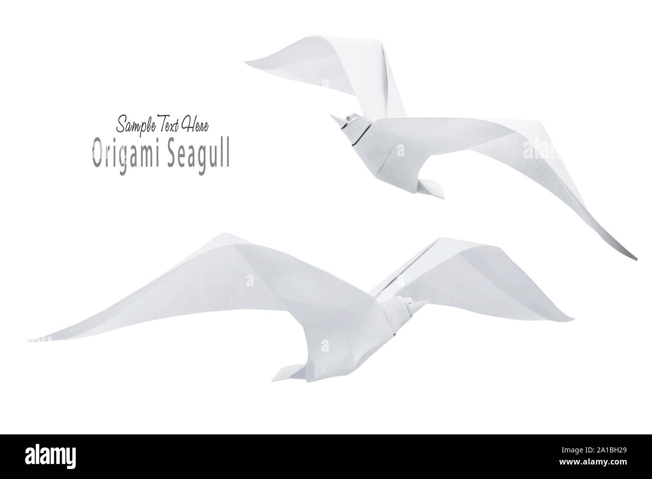 Origami paper seagull bird Stock Photo - Alamy