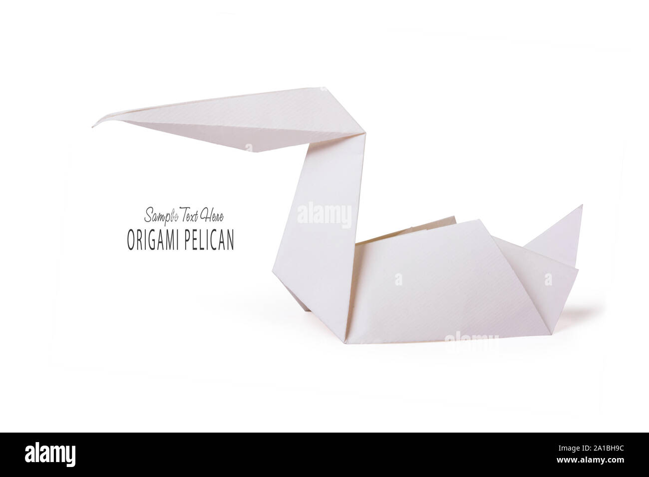 Origami paper pelican Stock Photo - Alamy