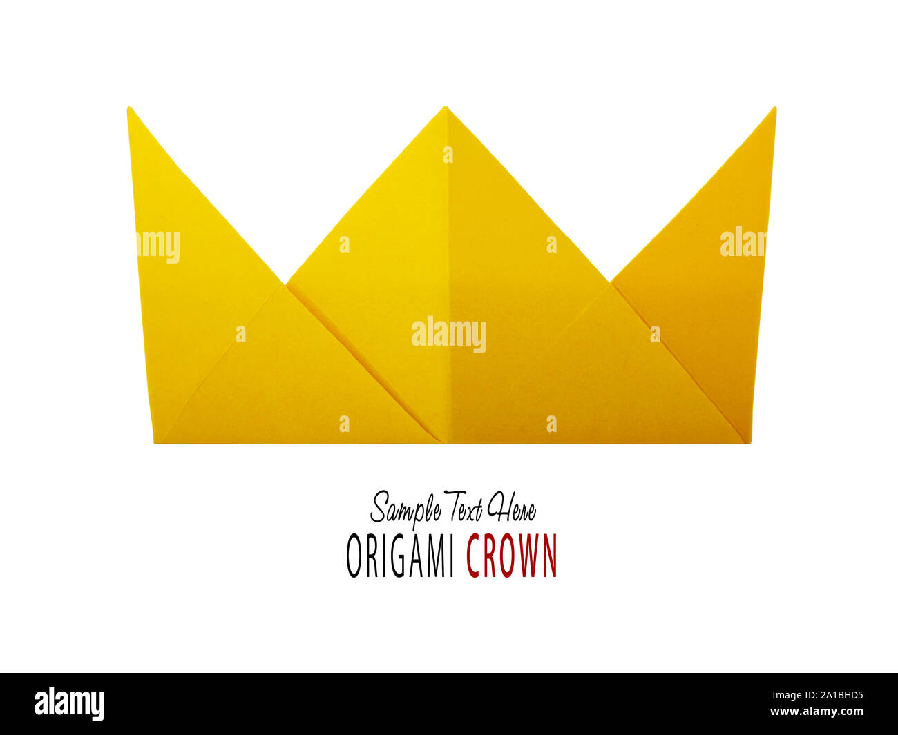Origami paper crown Stock Photo - Alamy