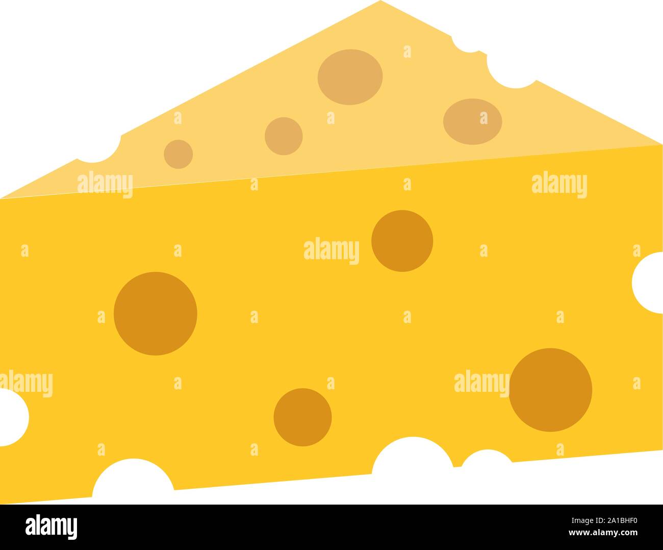 Yellow cheese, illustration, vector on white background Stock Vector ...