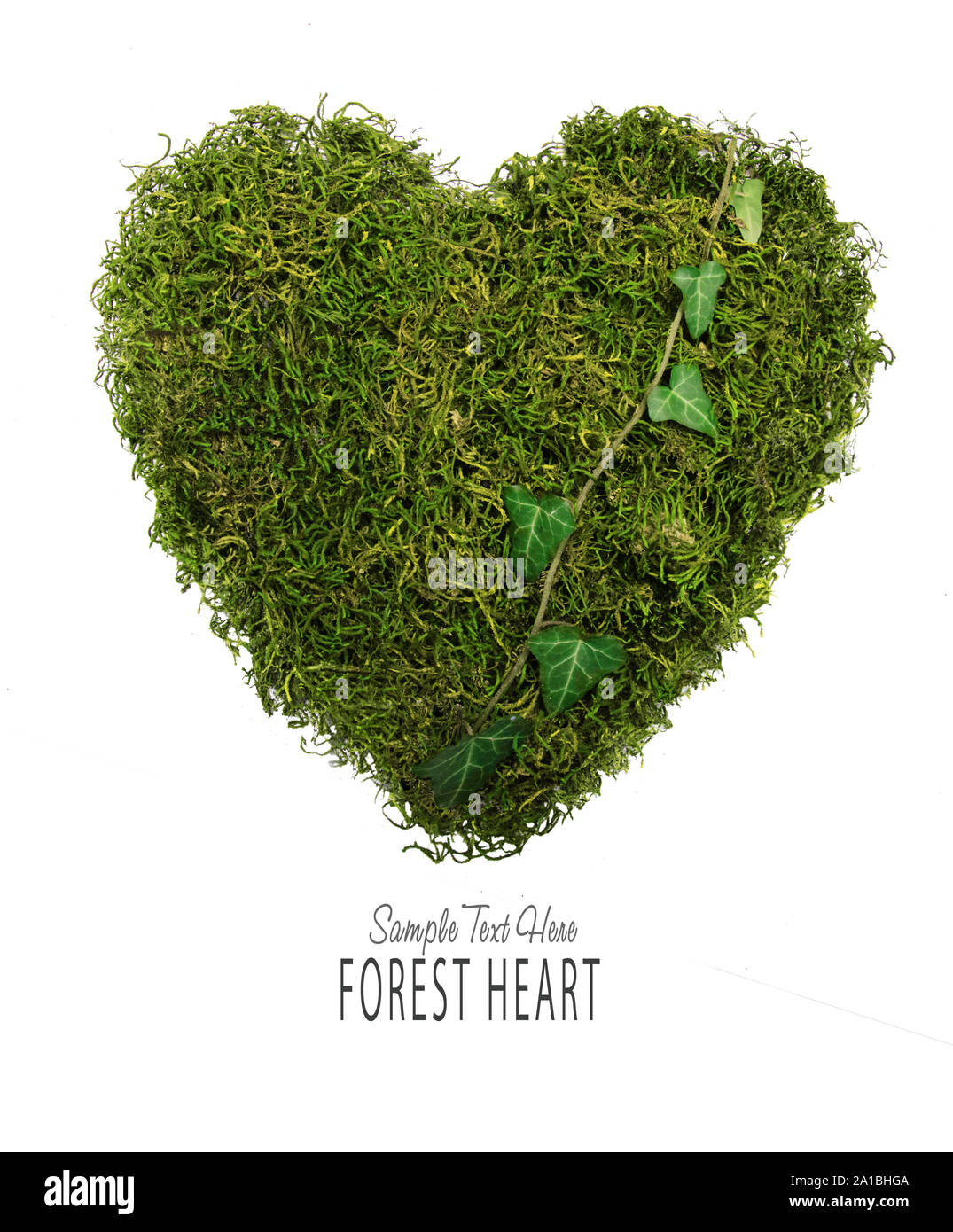 Green forest heart Stock Photo - Alamy