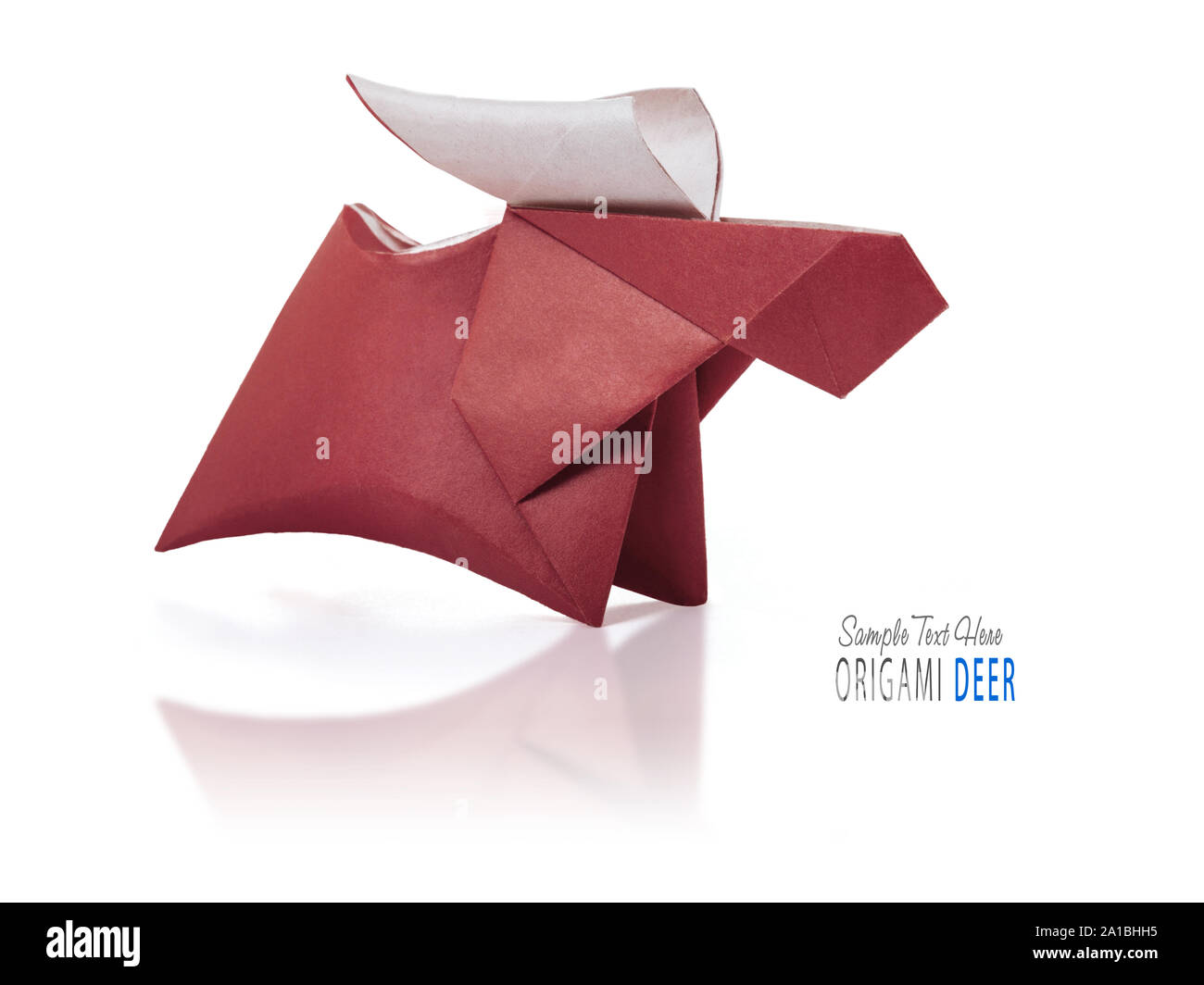 Origami paper brown deer Stock Photo - Alamy