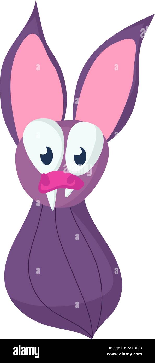 Funny bat, illustration, vector on white background Stock Vector Image ...