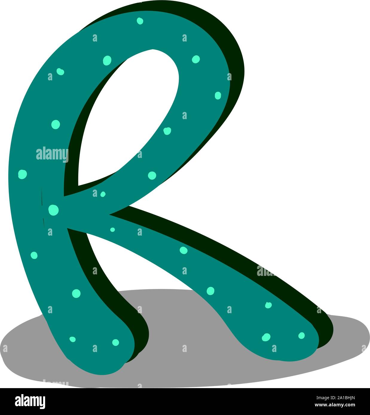 Letter R, illustration, vector on white background Stock Vector Image ...