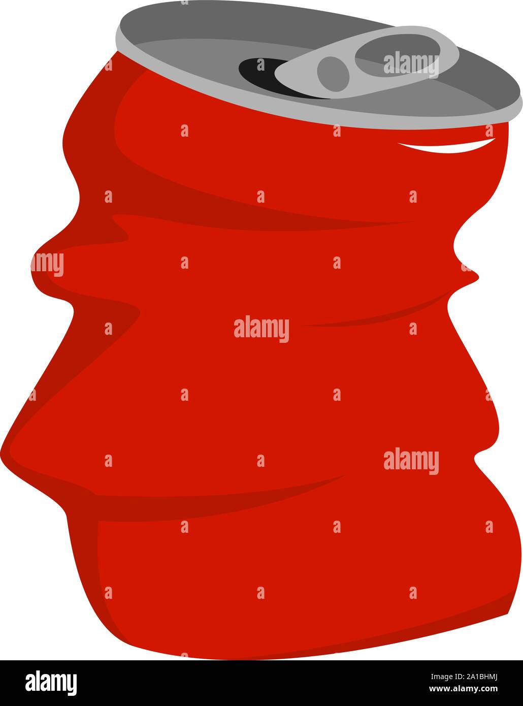 Red can, illustration, vector on white background Stock Vector Image ...