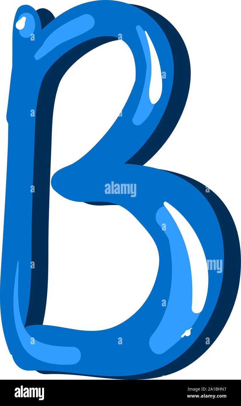 Letter B, illustration, vector on white background Stock Vector Image ...