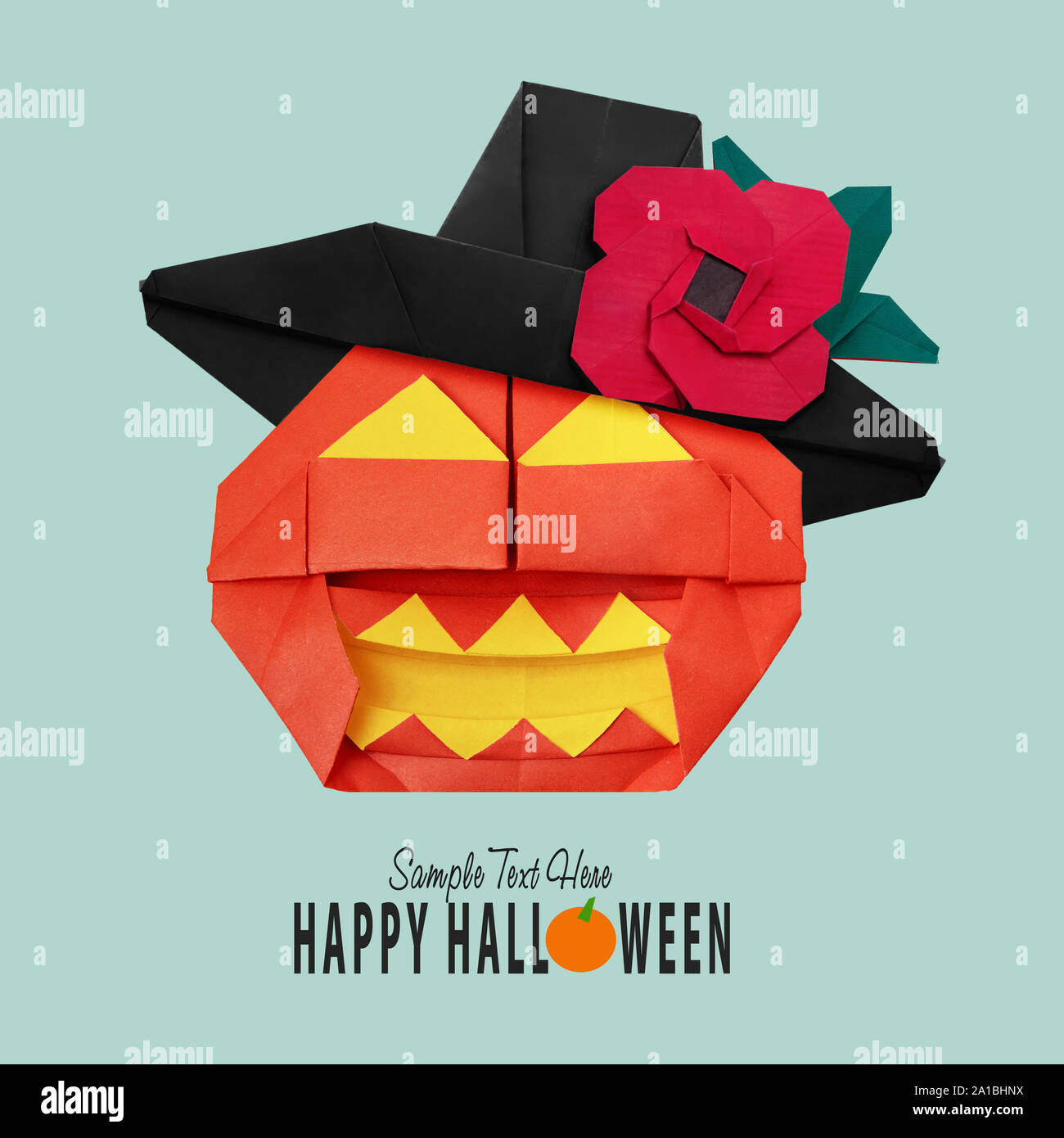Origami paper pumpkin Stock Photo - Alamy