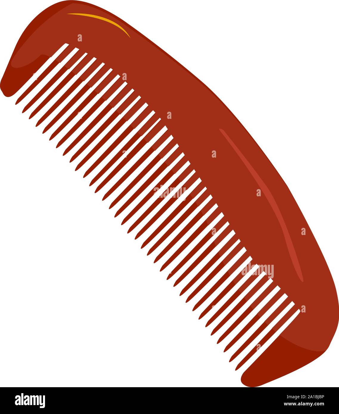 Red comb, illustration, vector on white background Stock Vector Image ...