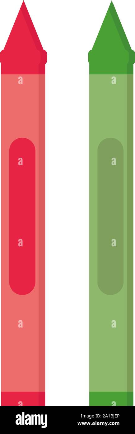 Crayons, illustration, vector on white background Stock Vector Image ...