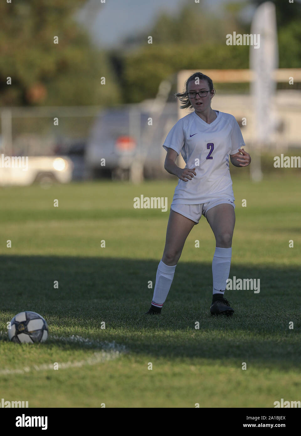 Soccer action with Lewiston vs Lakeland High School in Rathdrum, Idaho ...