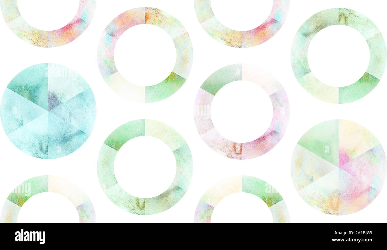 Watercolor circle pattern Stock Photo - Alamy