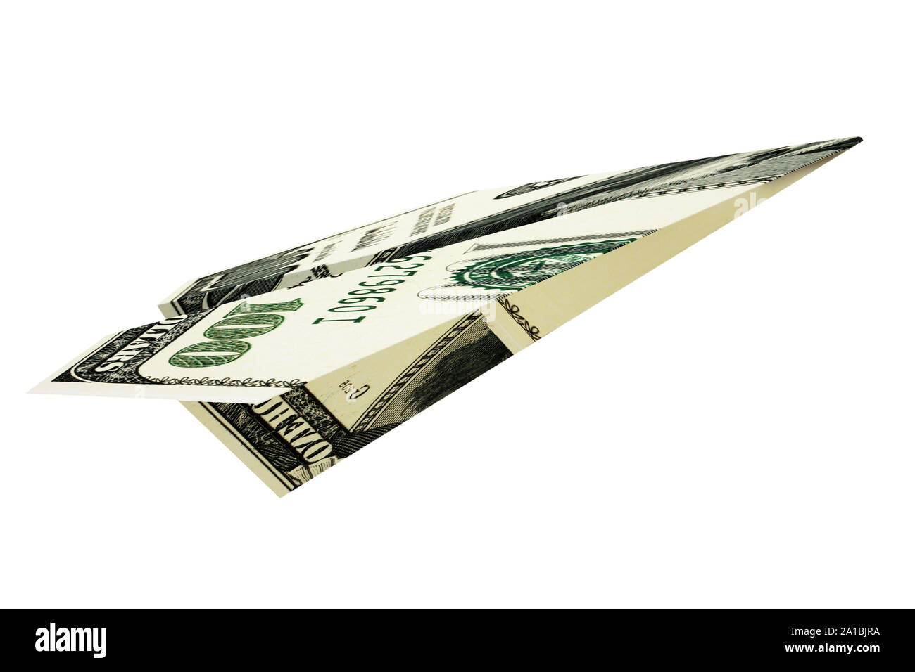 Illustration money dollars airplane fly on isolated white background ...