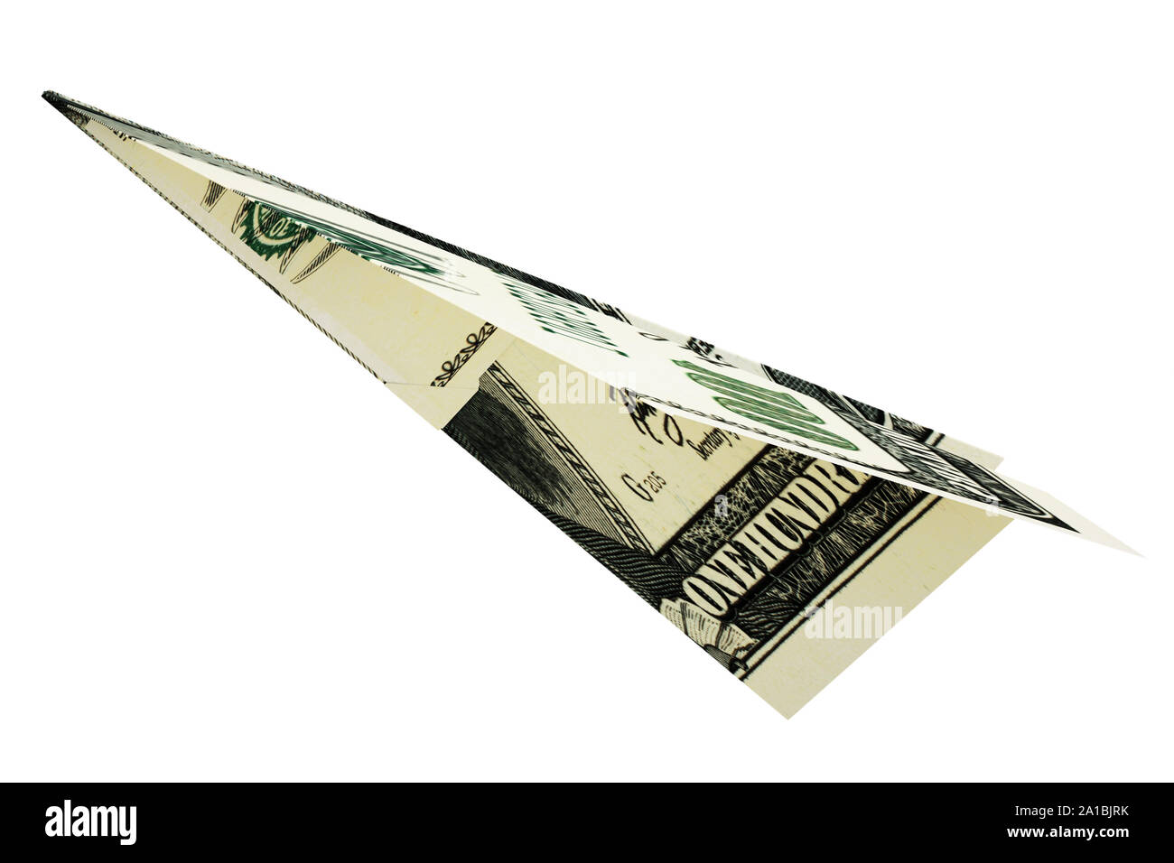 Illustration money dollars airplane fly on isolated white background ...