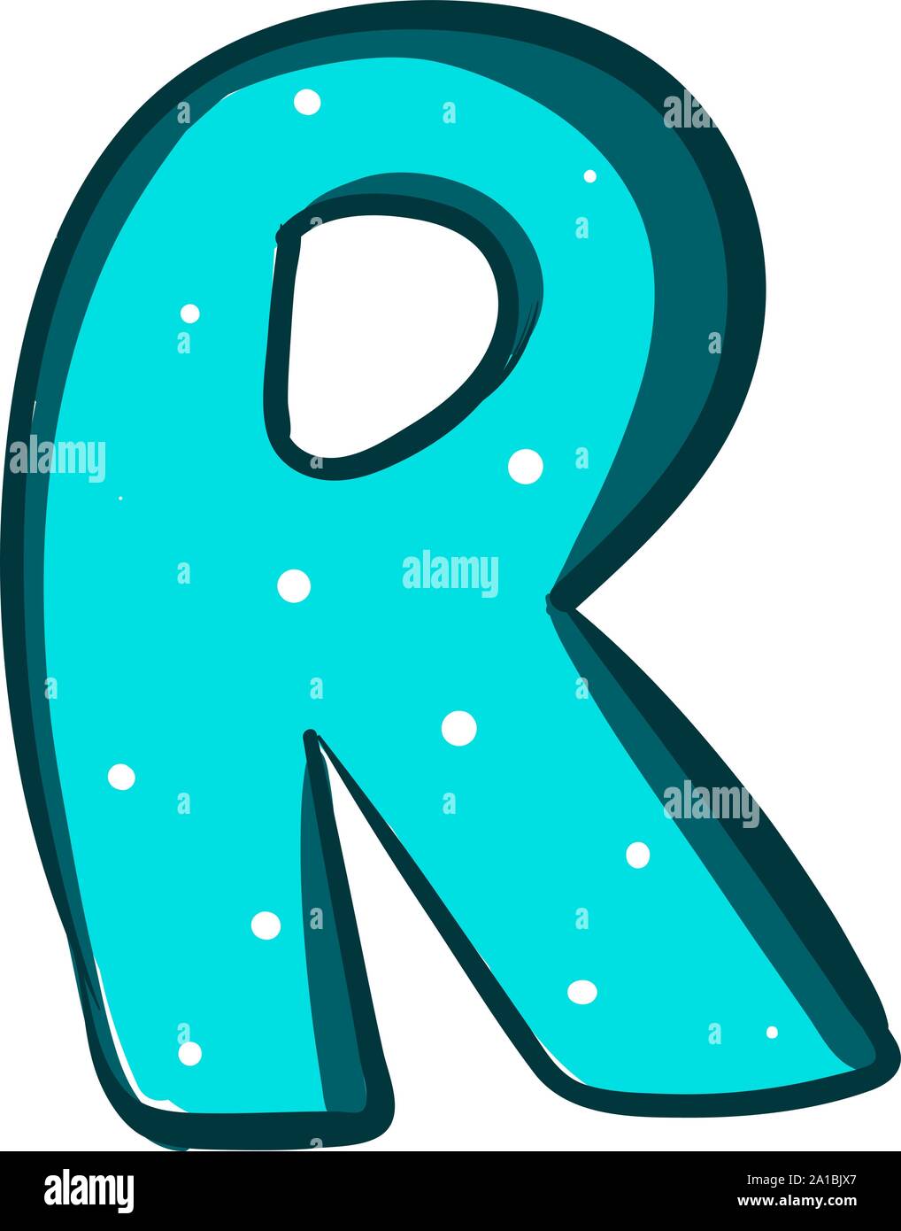 Letter R, illustration, vector on white background Stock Vector Image ...