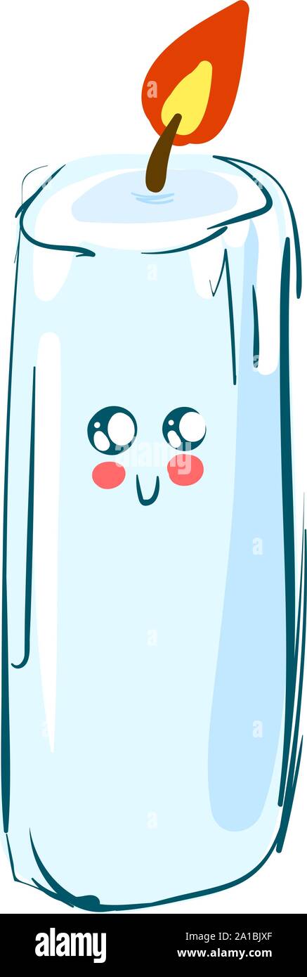 Cute candle, illustration, vector on white background Stock Vector ...