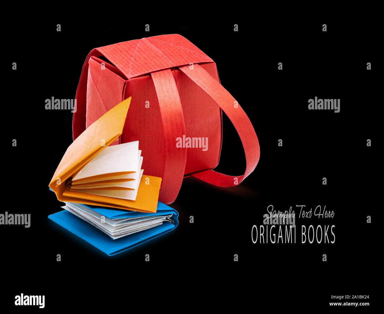 Origami school backpack Stock Photo - Alamy