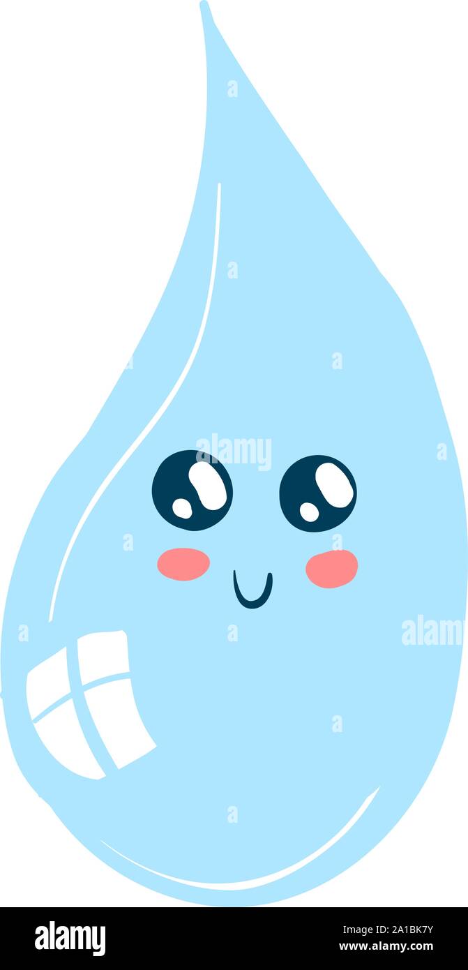 Water drop, illustration, vector on white background Stock Vector Image ...