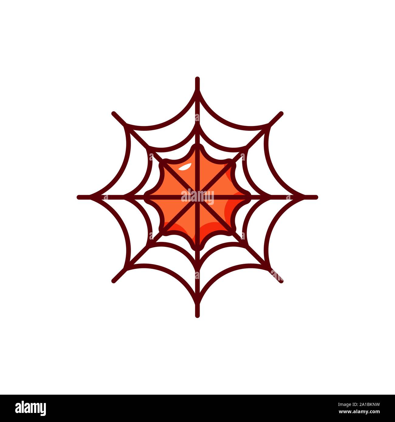 drawing of scary spider web on white background vector illustration ...