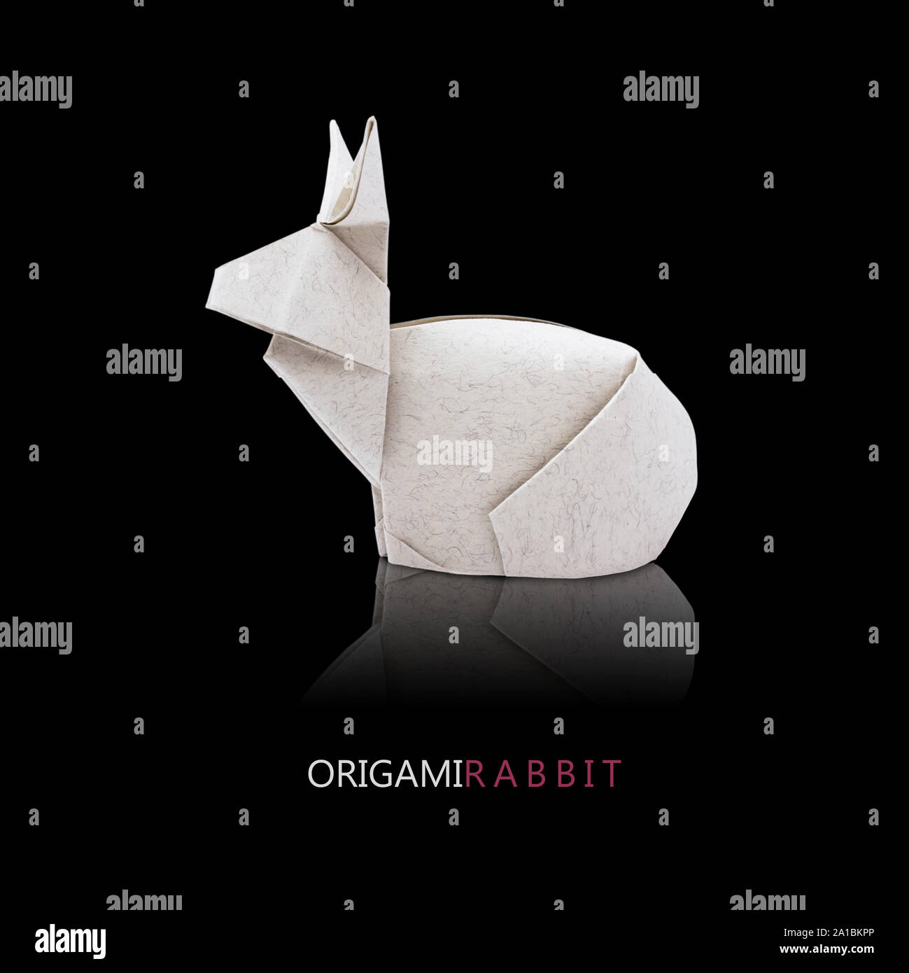 Origami paper rabbits Stock Photo - Alamy