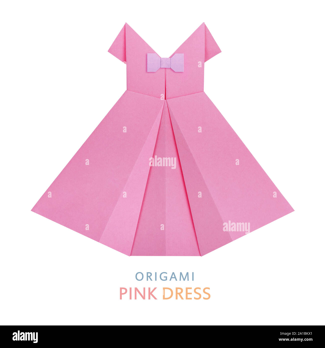 Origami pink dress Stock Photo - Alamy