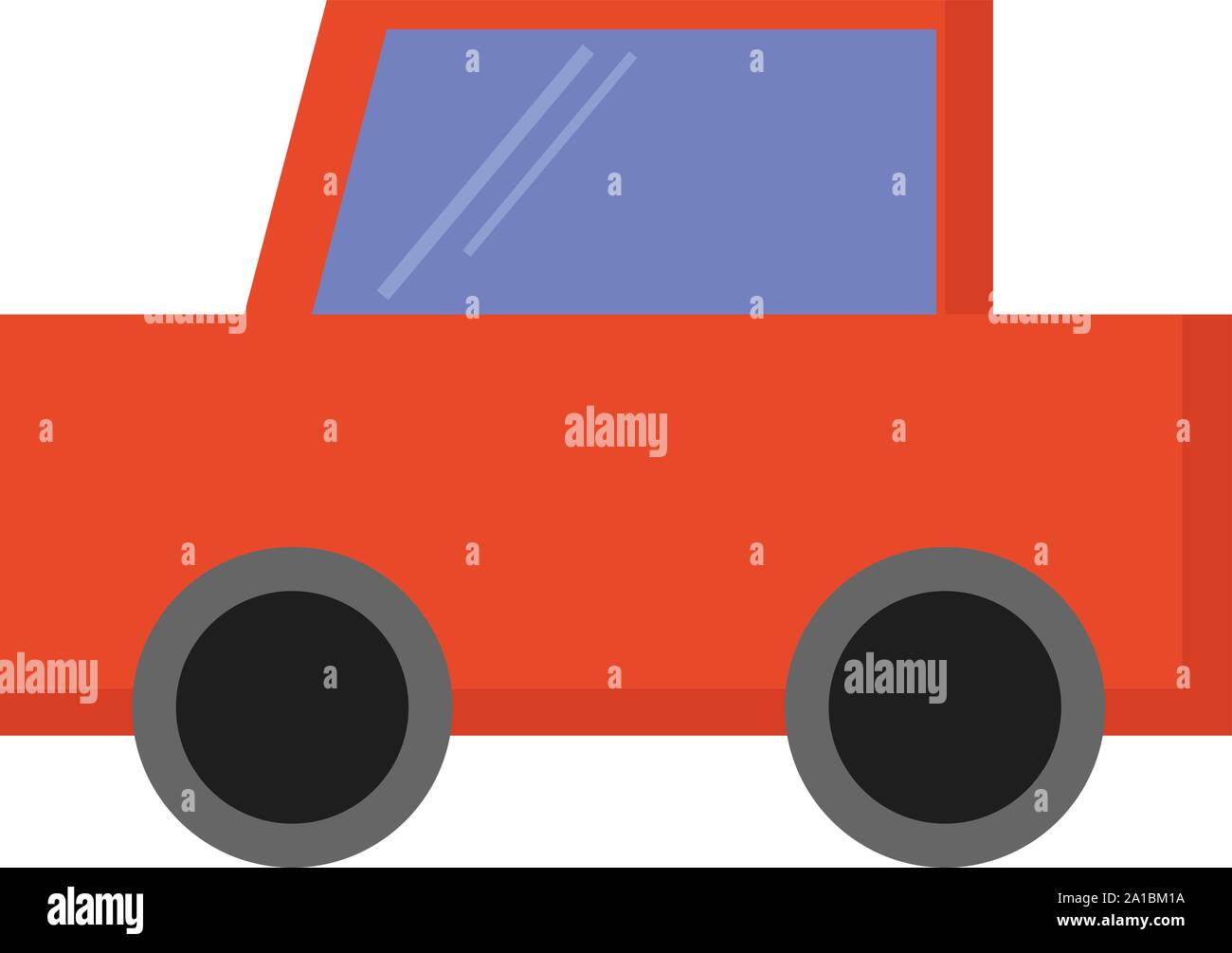 Red car, illustration, vector on white background Stock Vector Image ...