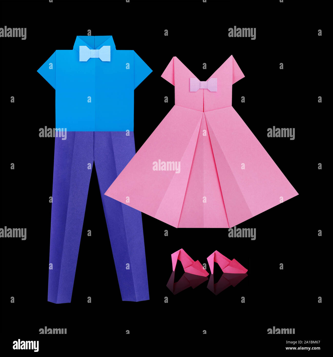 Origami people clothing Stock Photo - Alamy