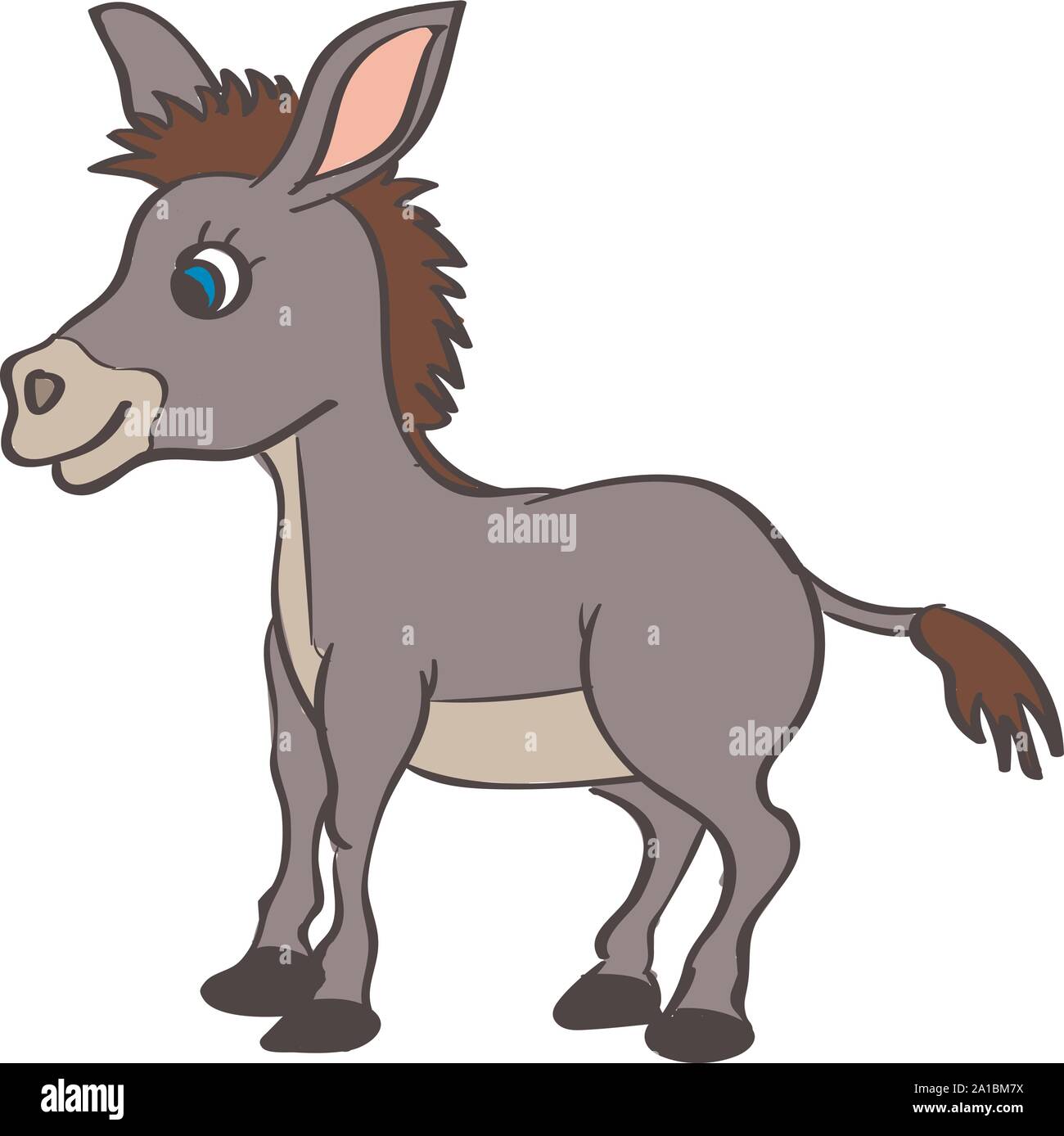 Donkey animal silhouette on Stock Vector Images - Alamy