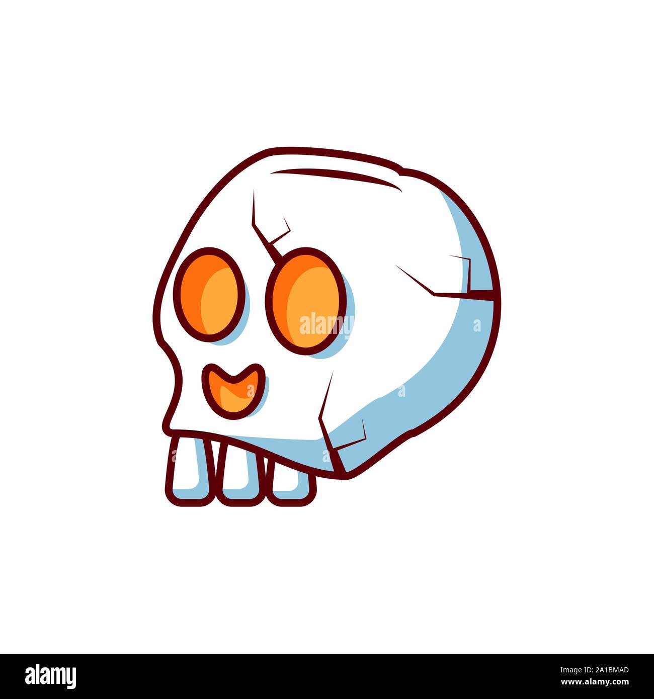 skull of dead on white background vector illustration design Stock ...
