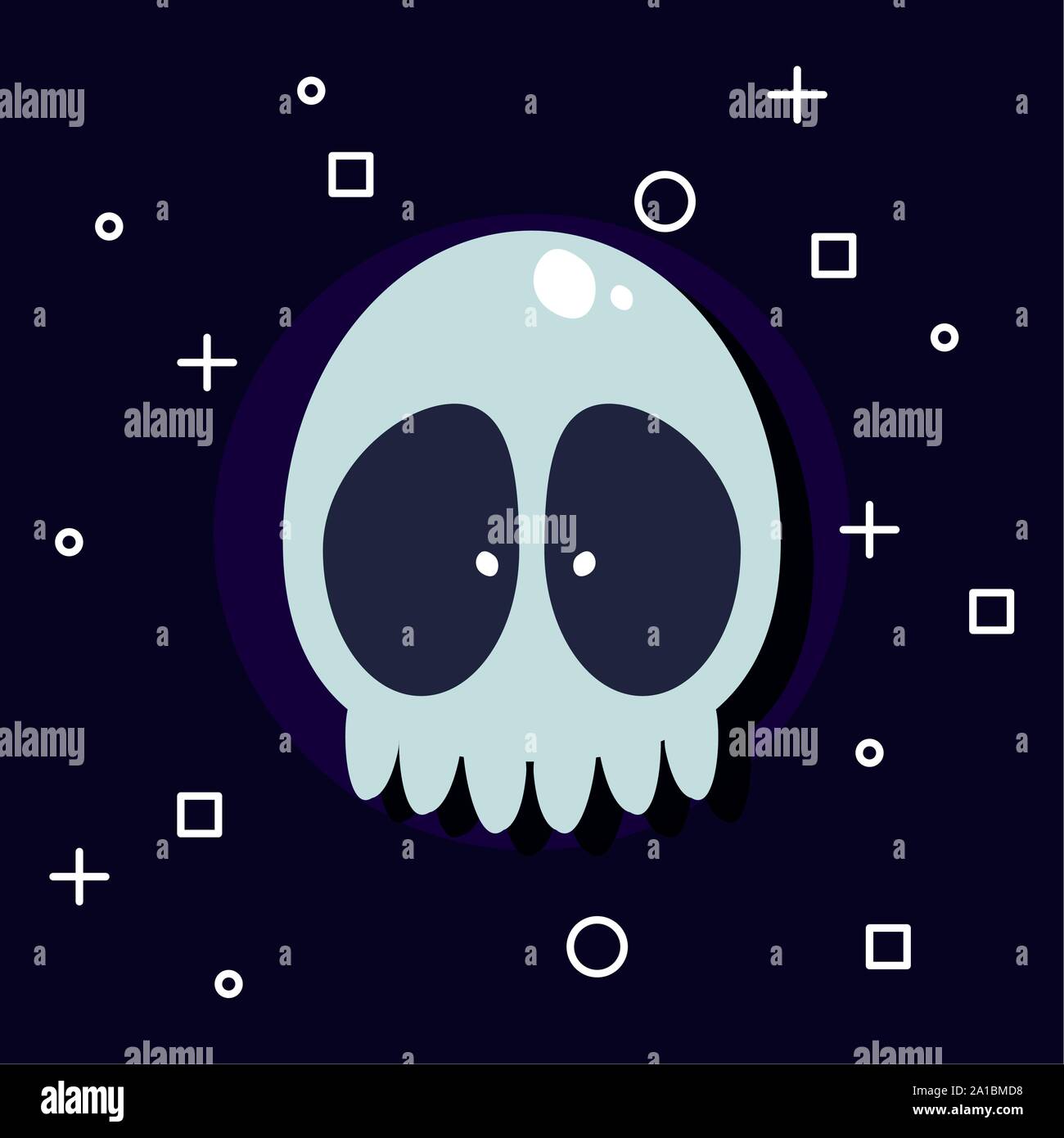 skull of dead with colorful background vector illustration design Stock ...