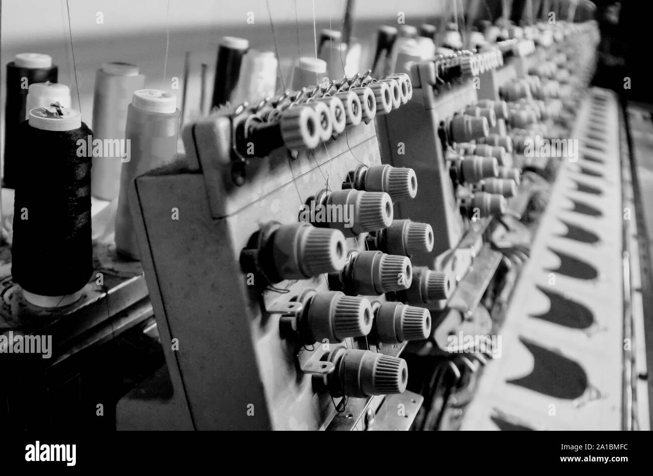 Embroidery machine Black and White Stock Photos & Images - Alamy