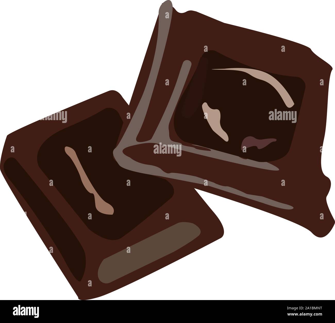 Chocolate, illustration, vector on white background Stock Vector Image ...