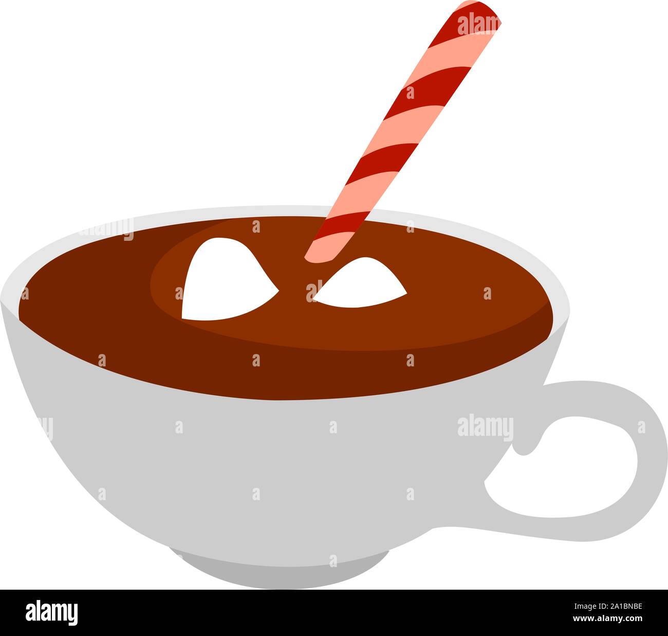 Cocoa in cup, illustration, vector on white background Stock Vector ...