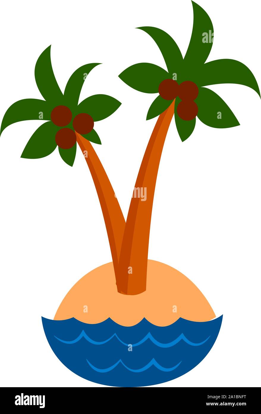 Palms, illustration, vector on white background Stock Vector Image ...