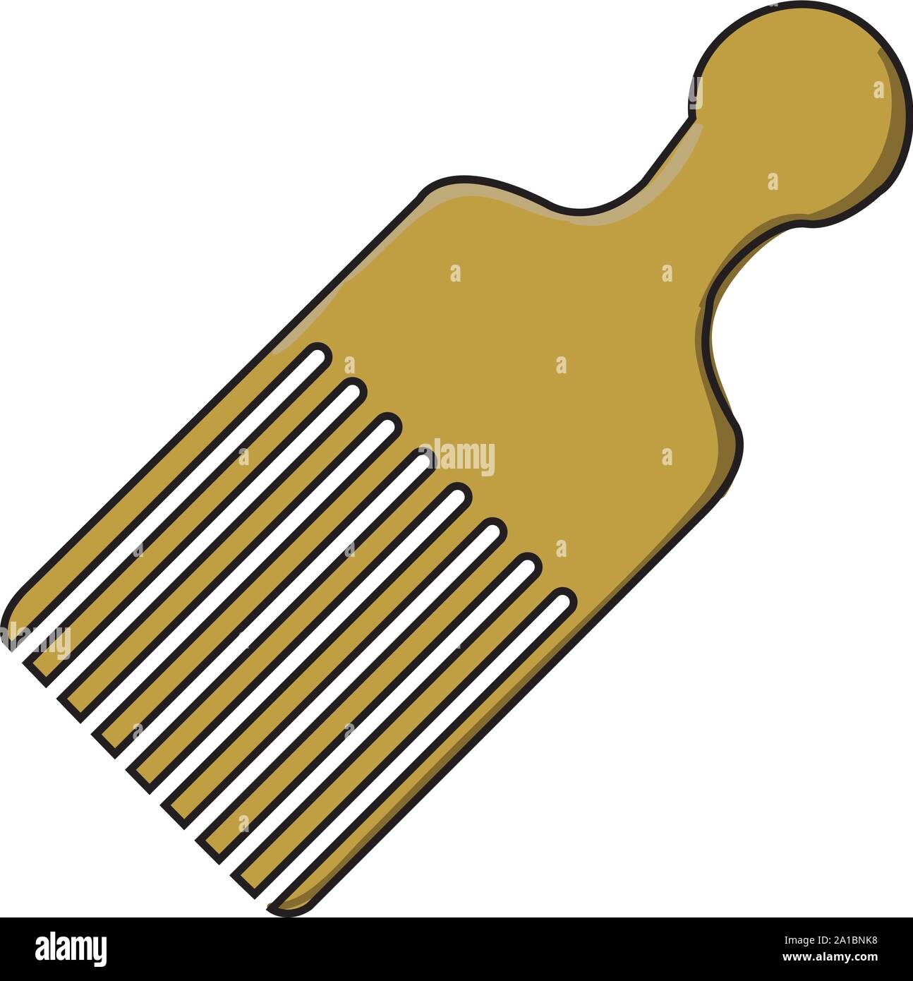 Yellow comb, illustration, vector on white background Stock Vector ...