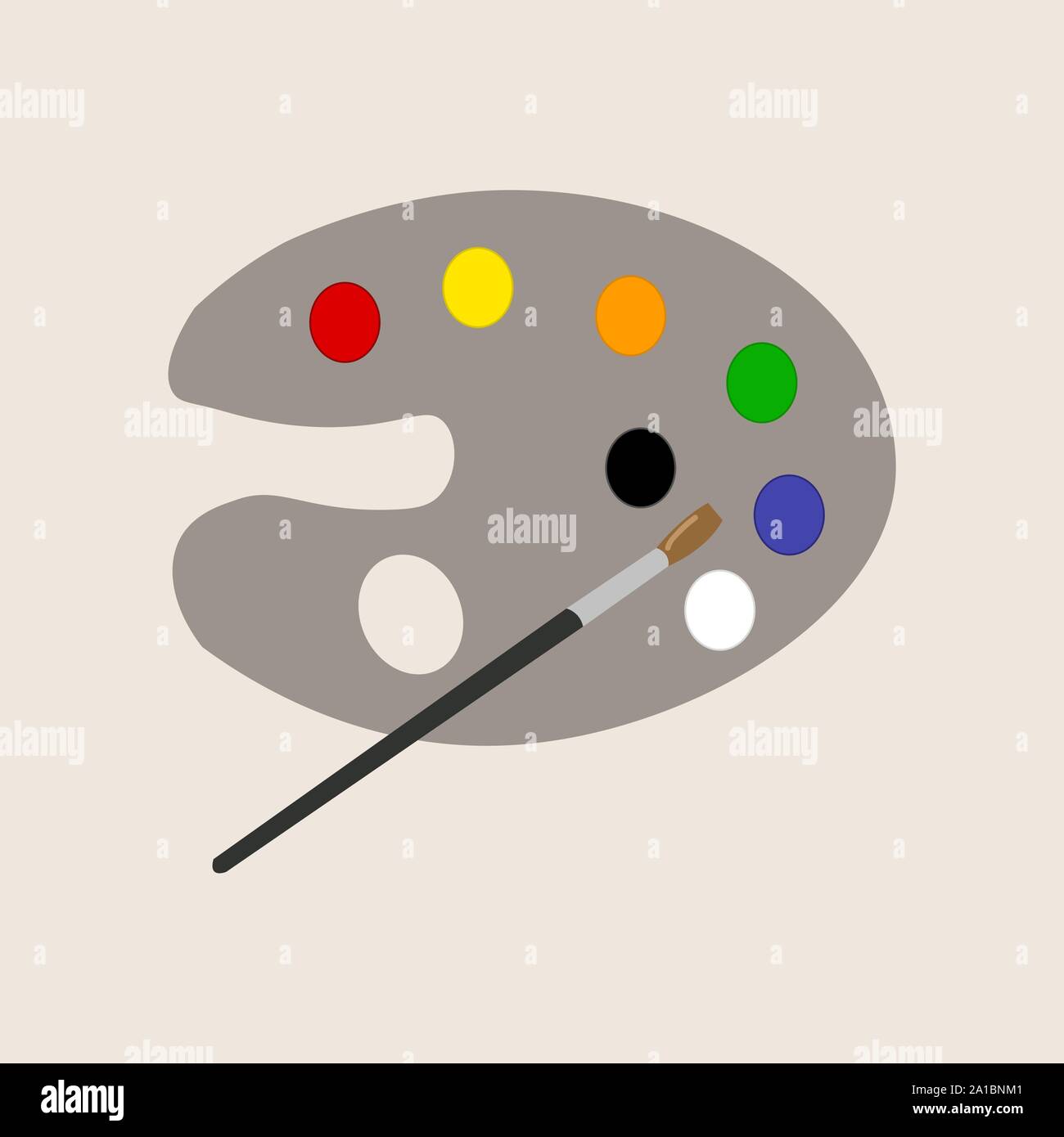 Color palette, illustration, vector on white background Stock Vector ...