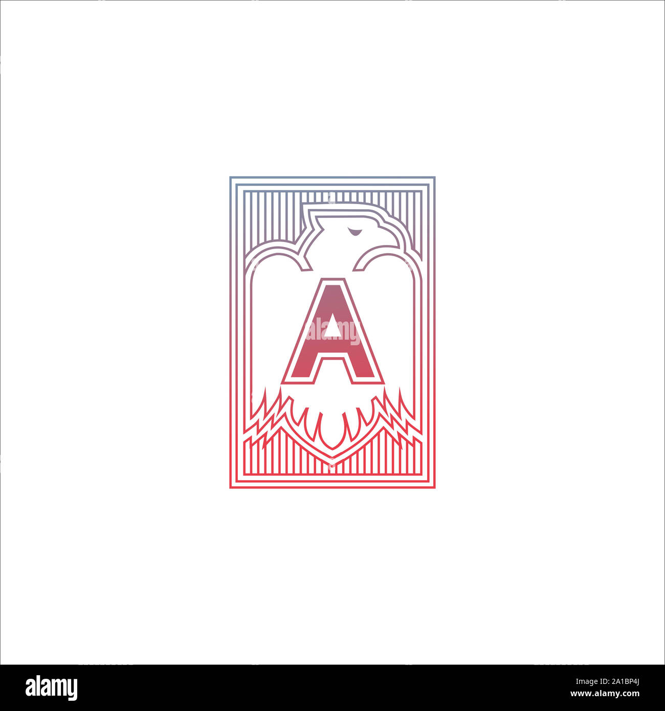 infinity Letter with eagle Logo design template Stock Photo - Alamy