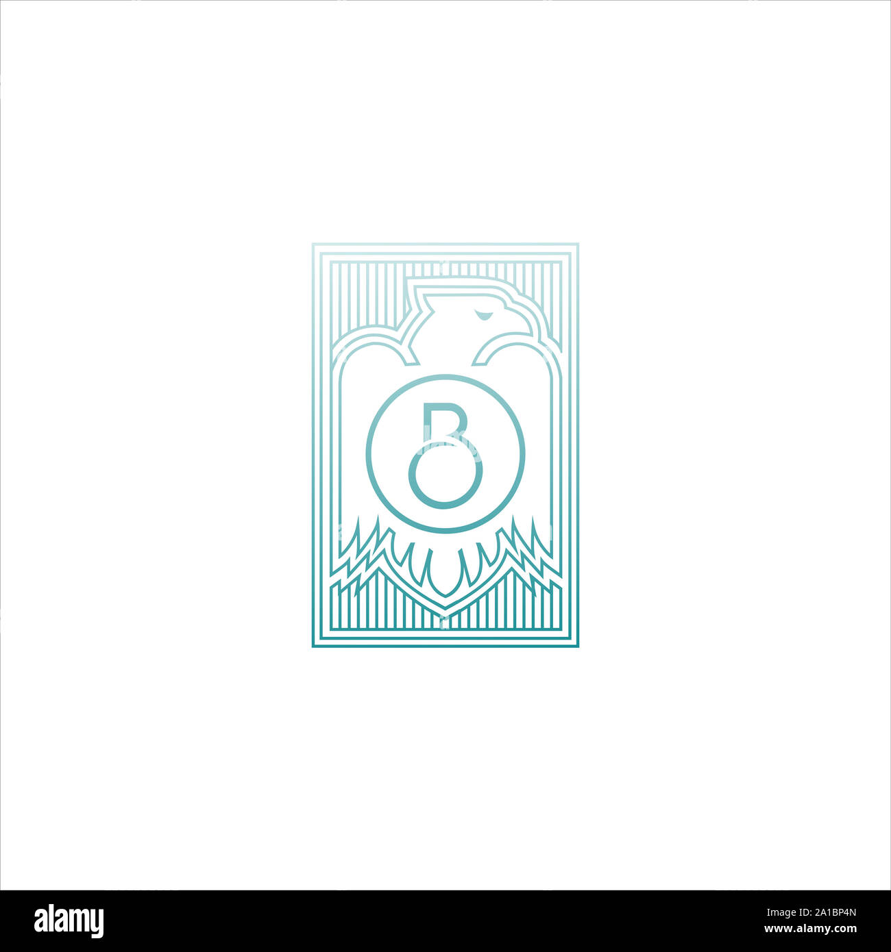 infinity Letter with eagle Logo design template Stock Photo - Alamy