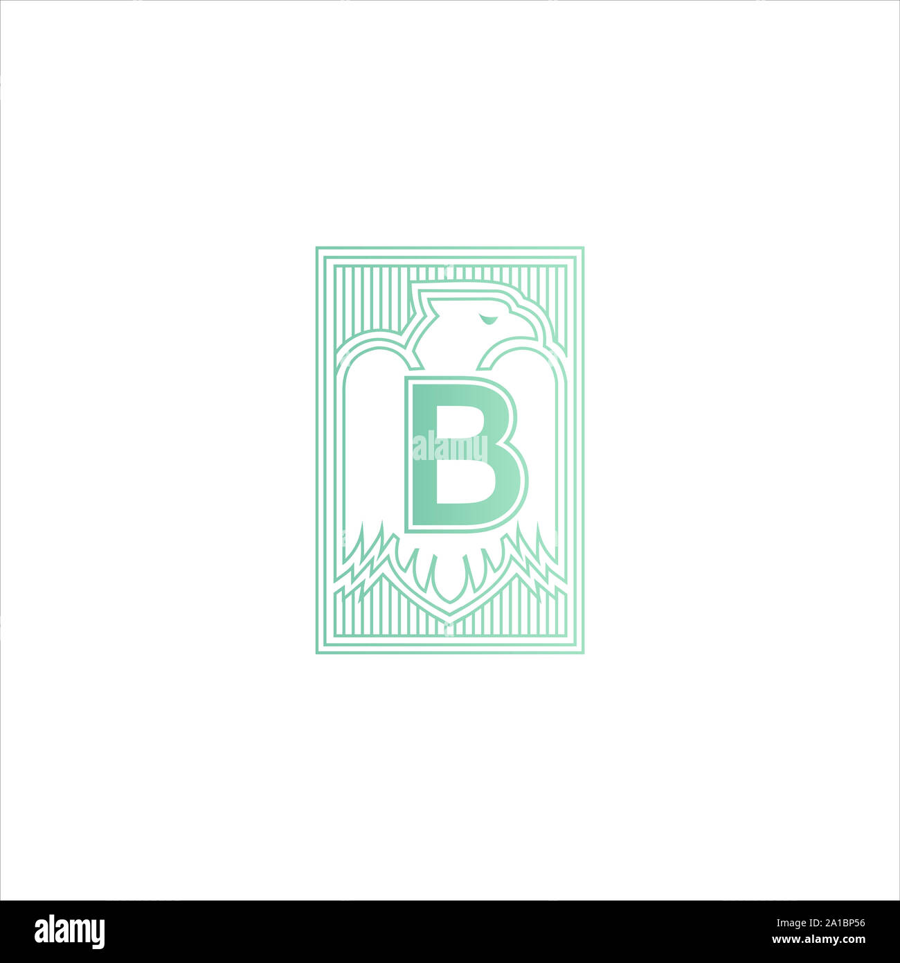 infinity Letter with eagle Logo design template Stock Photo - Alamy