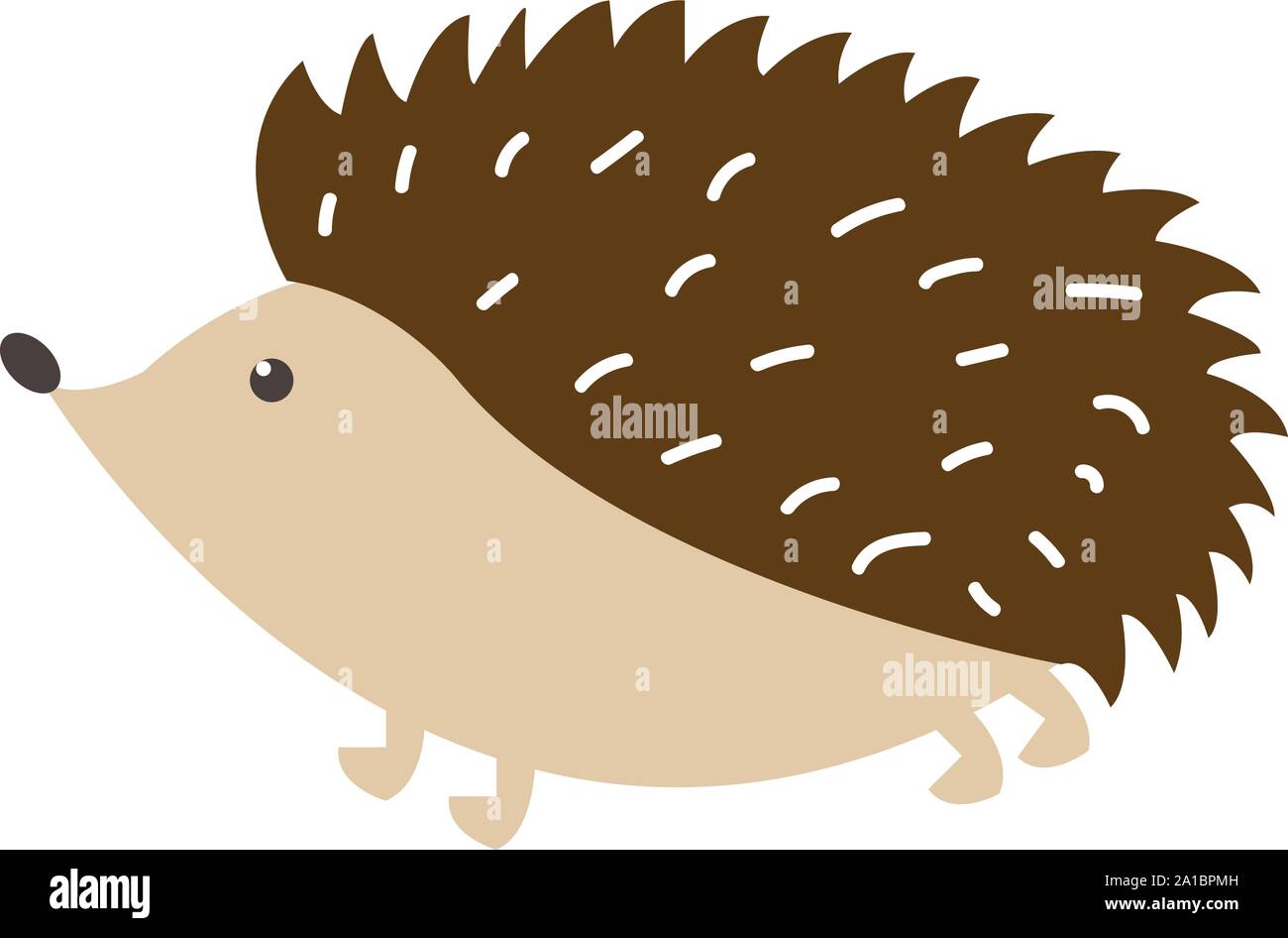 Flat hedgehog, illustration, vector on white background Stock Vector ...